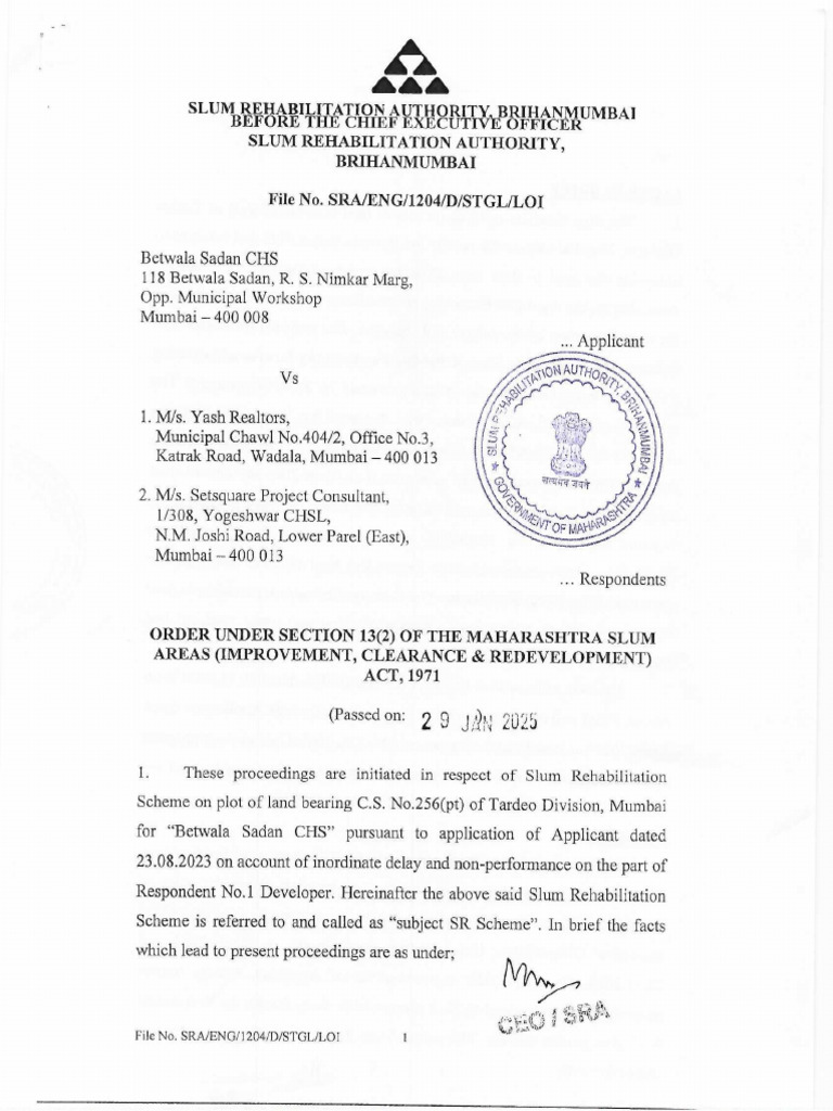 SRA vs. Ms. Yash Realtors | PDF