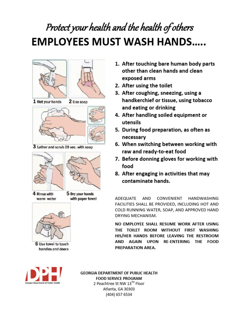 Essential Handwashing Guidelines for Food Safety | PDF