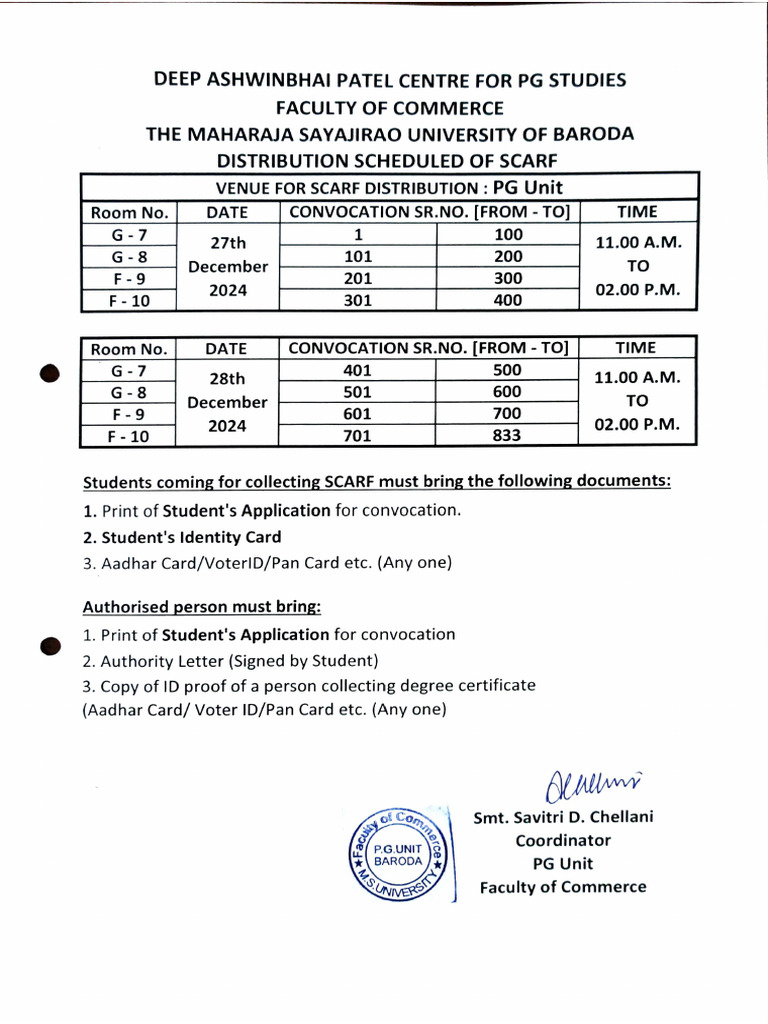 Scraf Distribution Notice | PDF