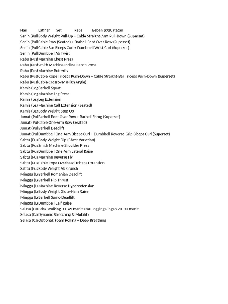 Logbook Latihan 16 Minggu | PDF