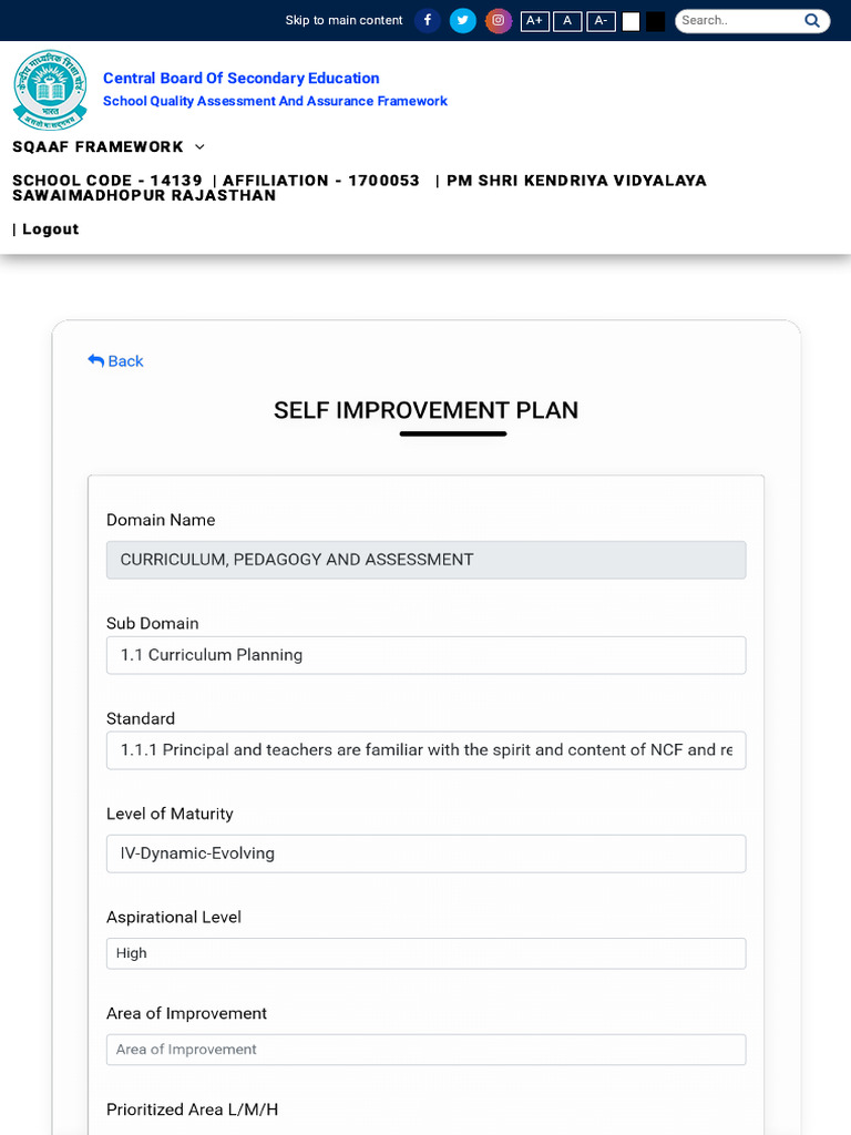 School Quality Assessment Framework | PDF