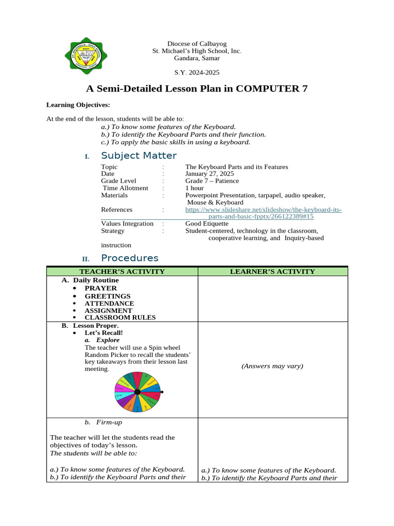 EFDT - GRADE 7.-PATIENCEdocx | PDF | Input/Output | Human Communication