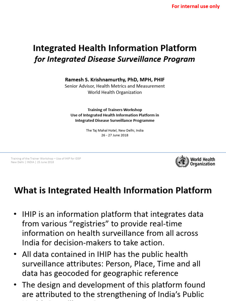 IHIP Training for IDSP Implementation | PDF | Electronic Health Record ...