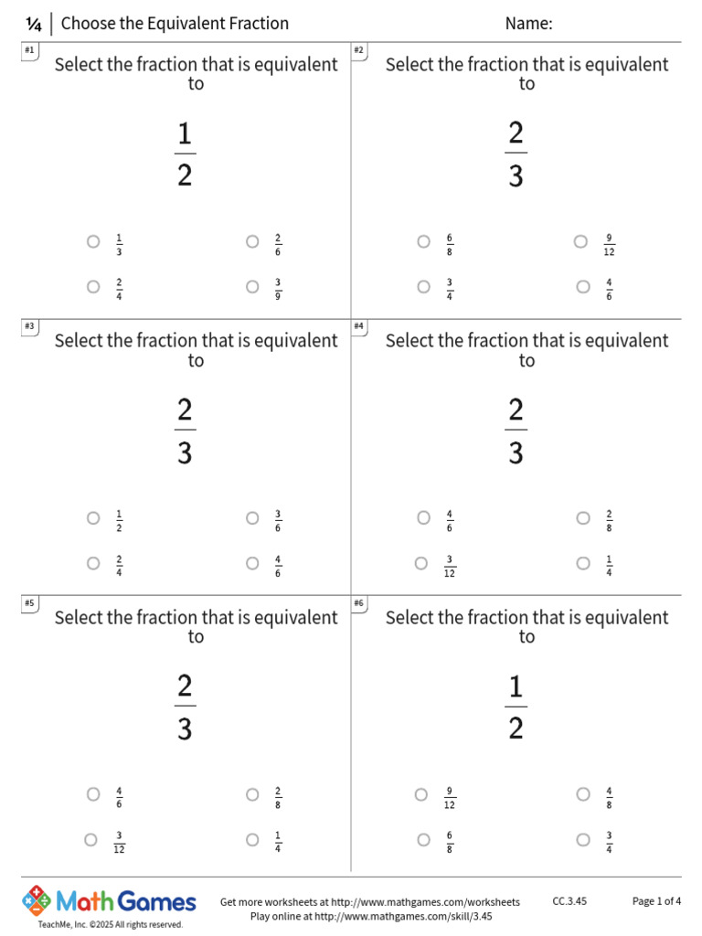 3-45-choose-the-equivalent-fraction | PDF