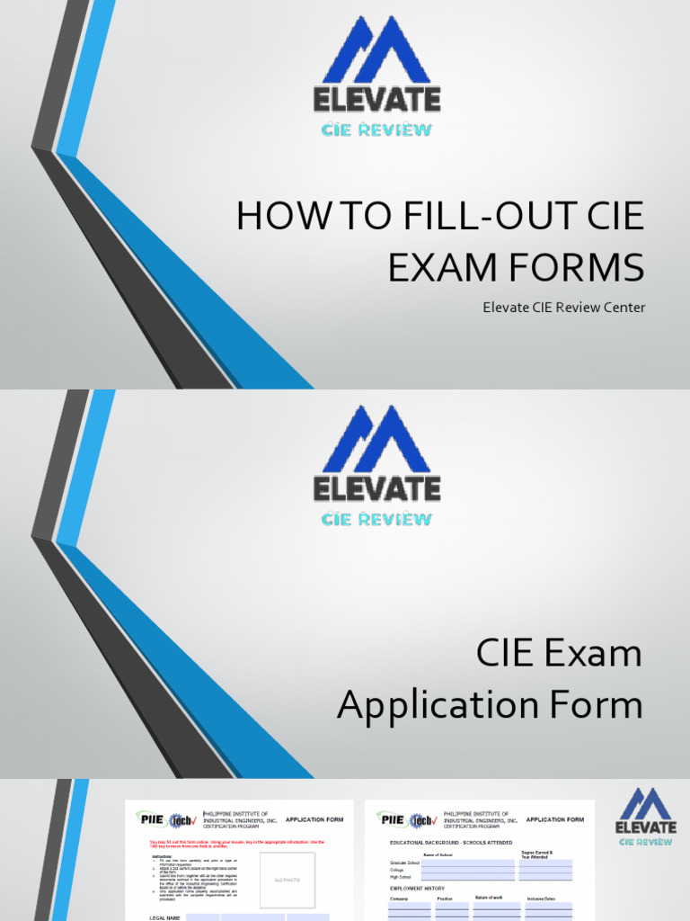 CIE Exam Form Completion Guide | PDF | Résumé | Typewriter