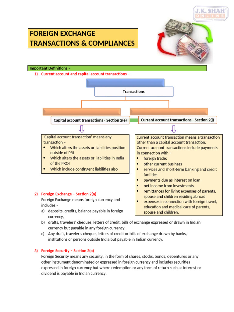 Foreign Exchange Transactions Overview | PDF | Banks | Capital Account