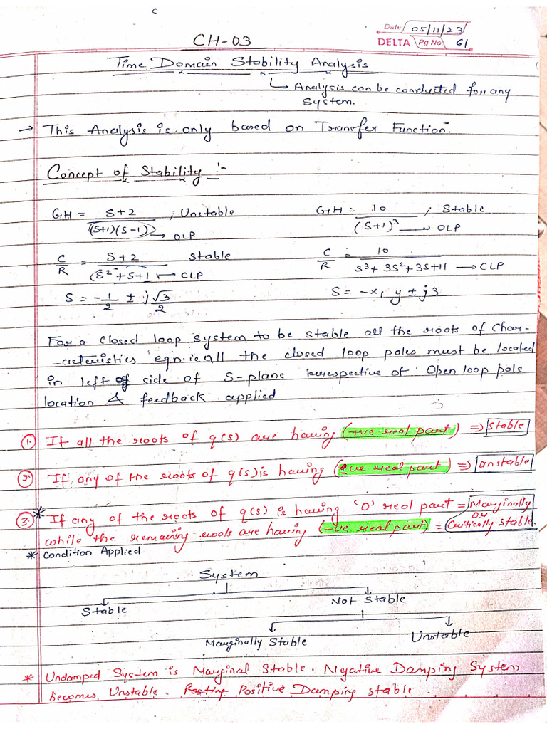 Time Domain Stability Analysis | PDF