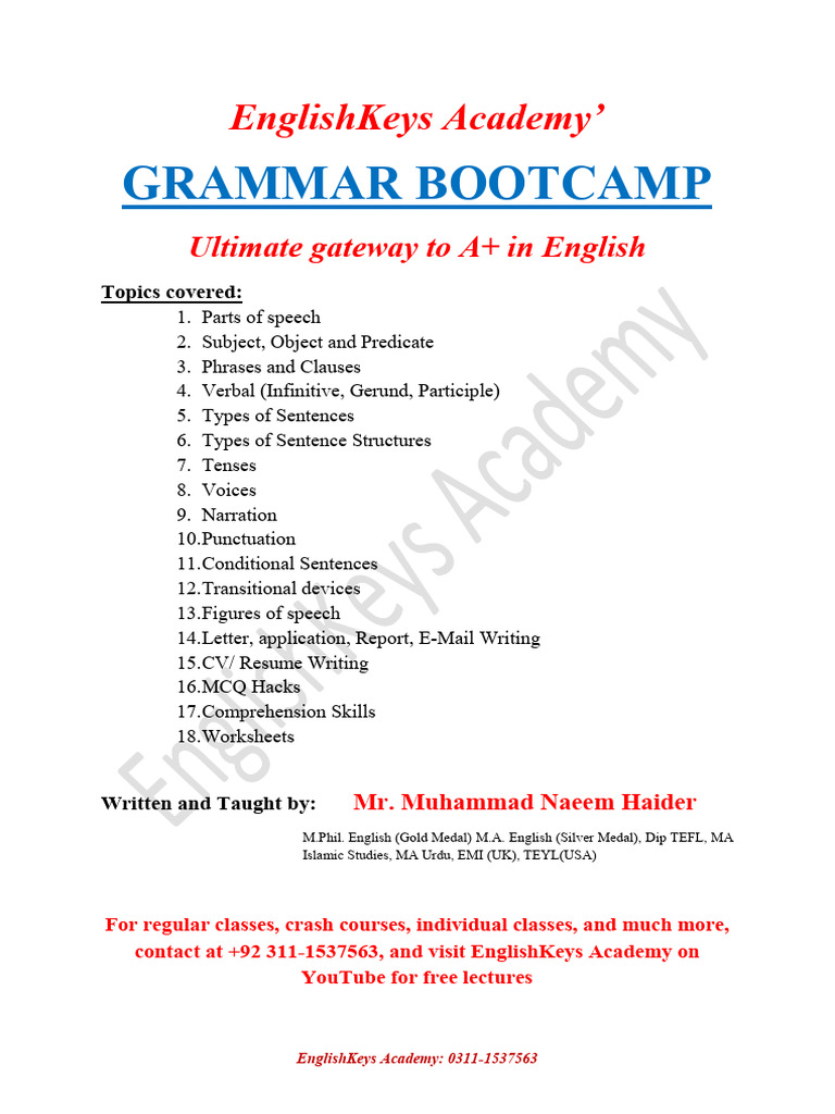 Bootcamp_Lectures_+_Assessment__Complete_File[1] (1) | PDF | Verb ...