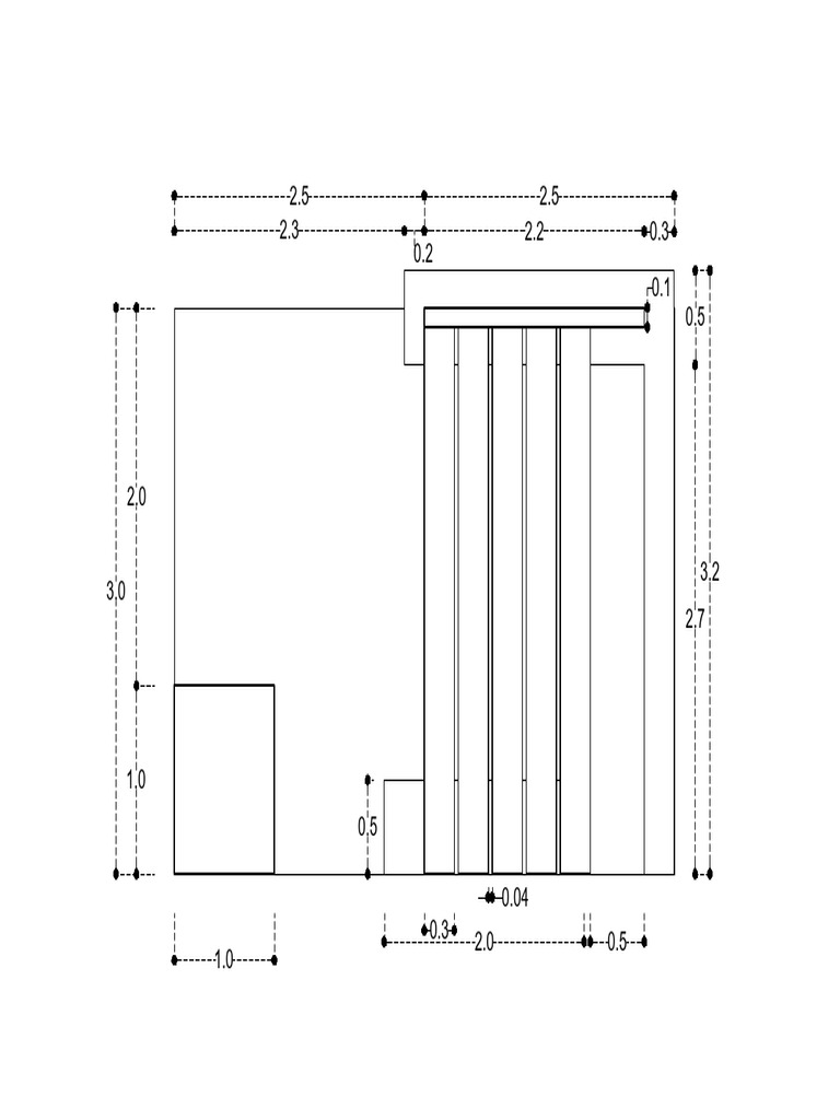 Plano de Fachada (Solo Referencia Con Cotas) | PDF