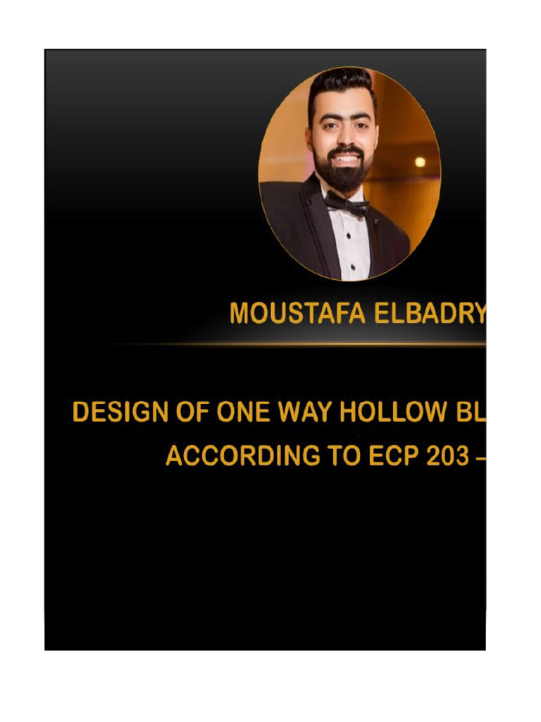 One-Way Hollow Block Slab Design | PDF