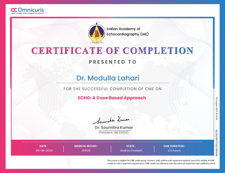 Cme Certificate 10 | PDF