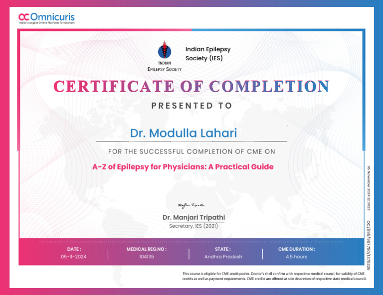 Cme Certificate 2 | PDF
