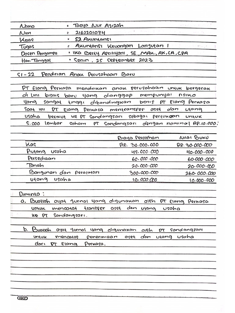Tugas Si-22 Akl i Tasya Akt5.2 | PDF