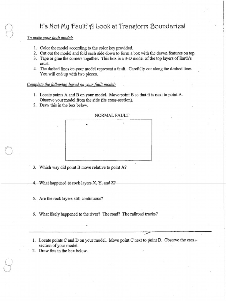 Its Not My Fault Worksheet Blank | PDF