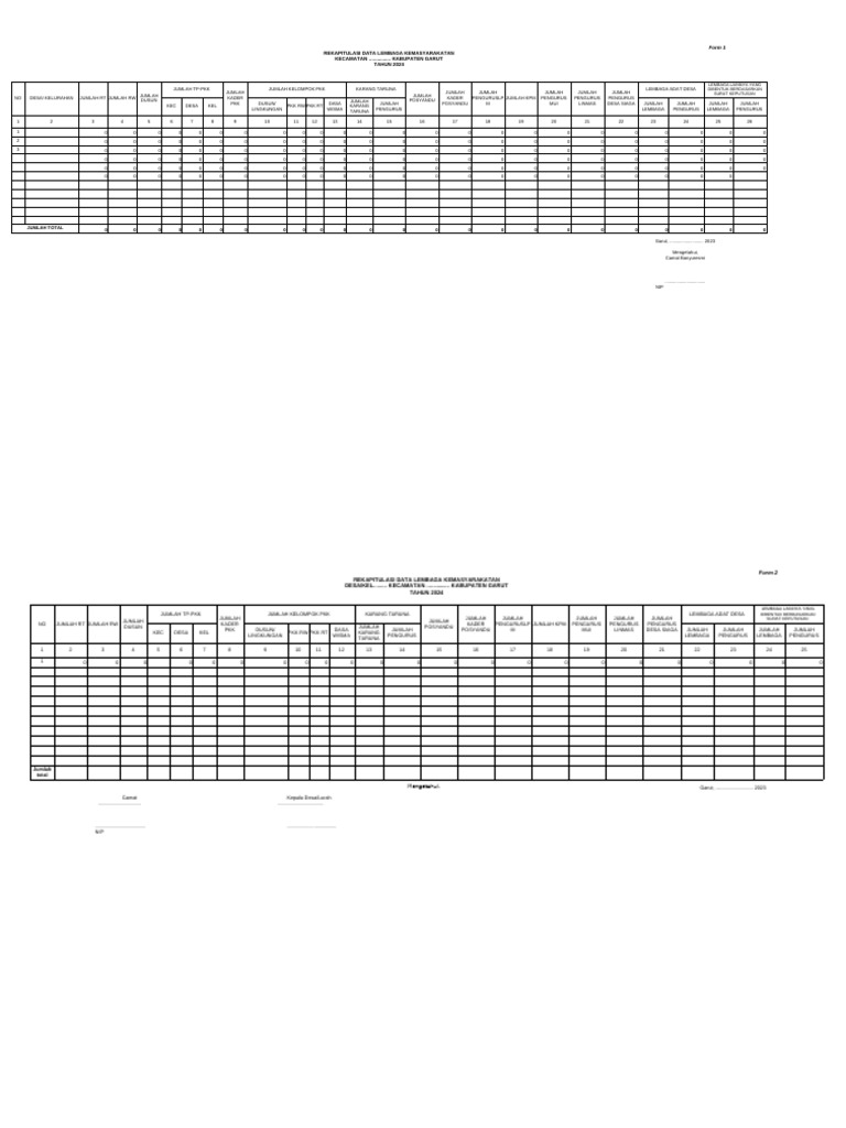 Format Data LKD Link 2024 | PDF