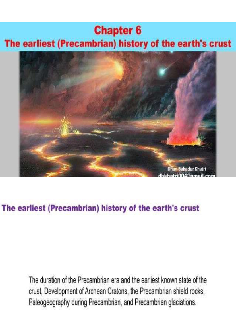 Precambrian Early Histroy | PDF