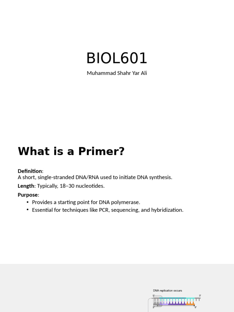 BIOL601: Muhammad Shahr Yar Ali | PDF