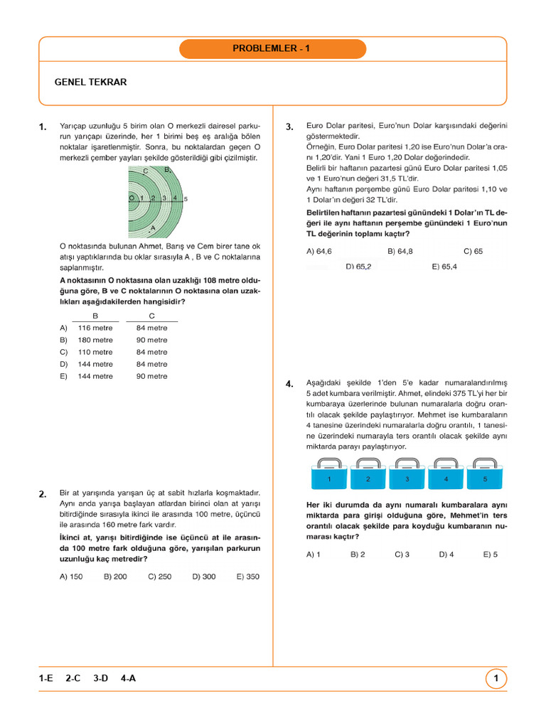Problemler - 1 | PDF