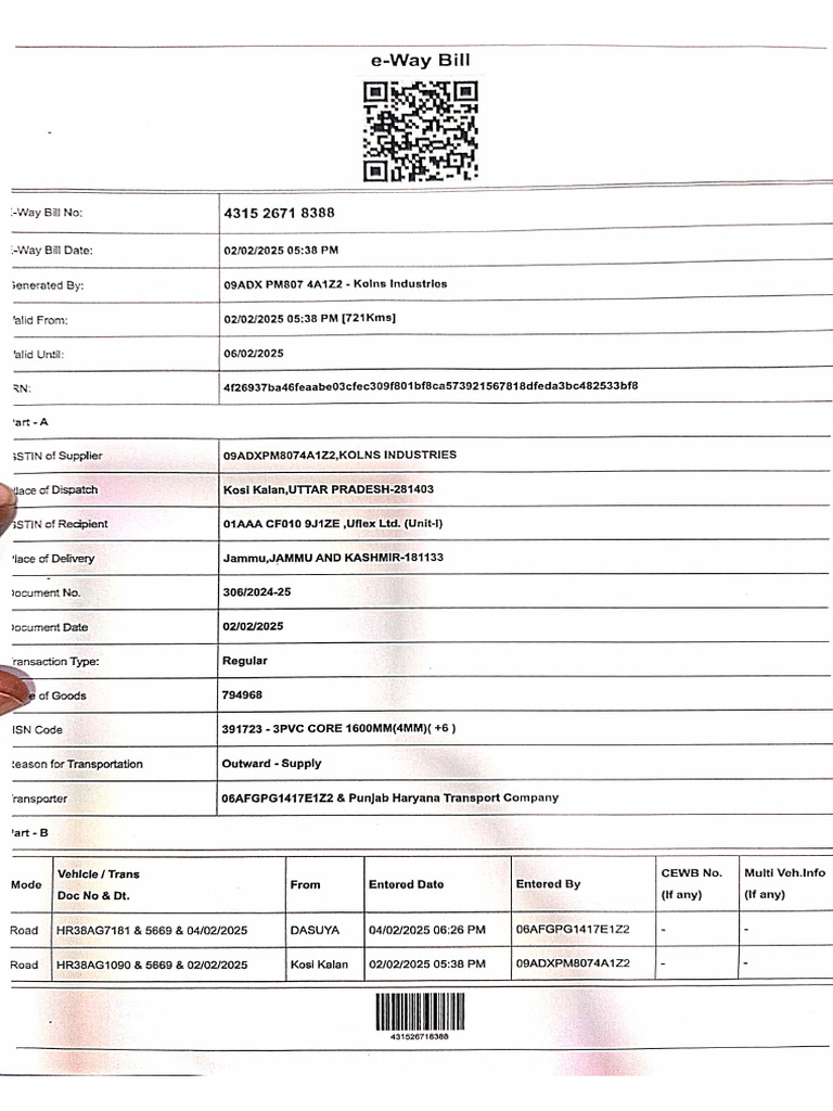 Eway Bill | PDF