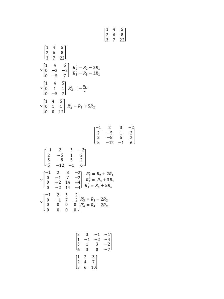 Rank of Matrix | PDF