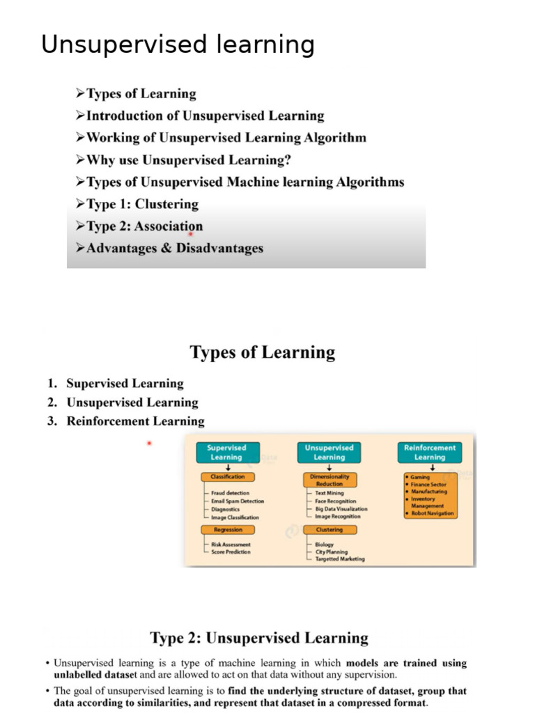 Unsupervised Learning | PDF