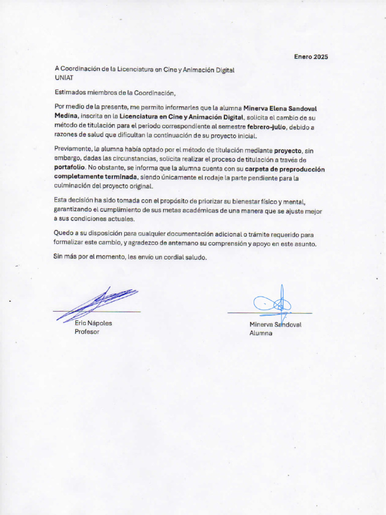 Carta firmada | PDF