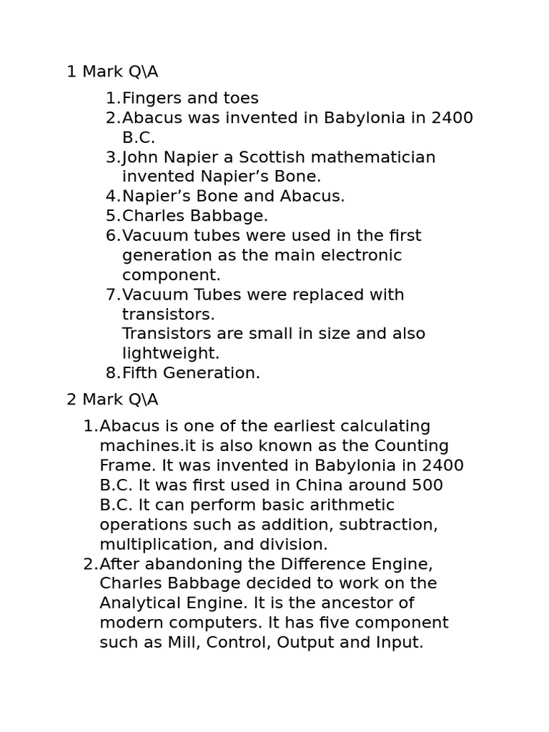 Answers For Practise Test | PDF