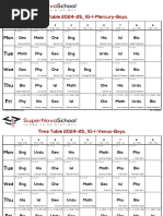 2025 Class Timetable Overview | PDF
