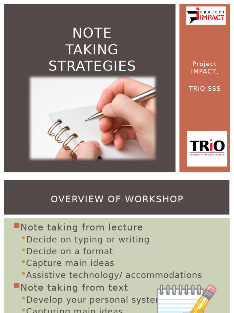 Effective Note-Taking Strategies Guide | PDF | Microsoft Power Point ...