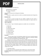 Tablet Dissolution Test Procedure | PDF