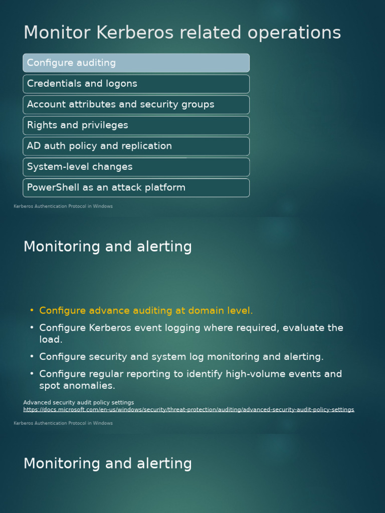 7 1+kerberos+monitoring | PDF | Active Directory | Cybercrime