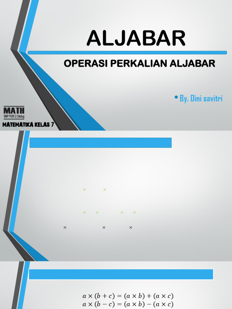 Operasi Perkalian Aljabar Kelas 7 | PDF