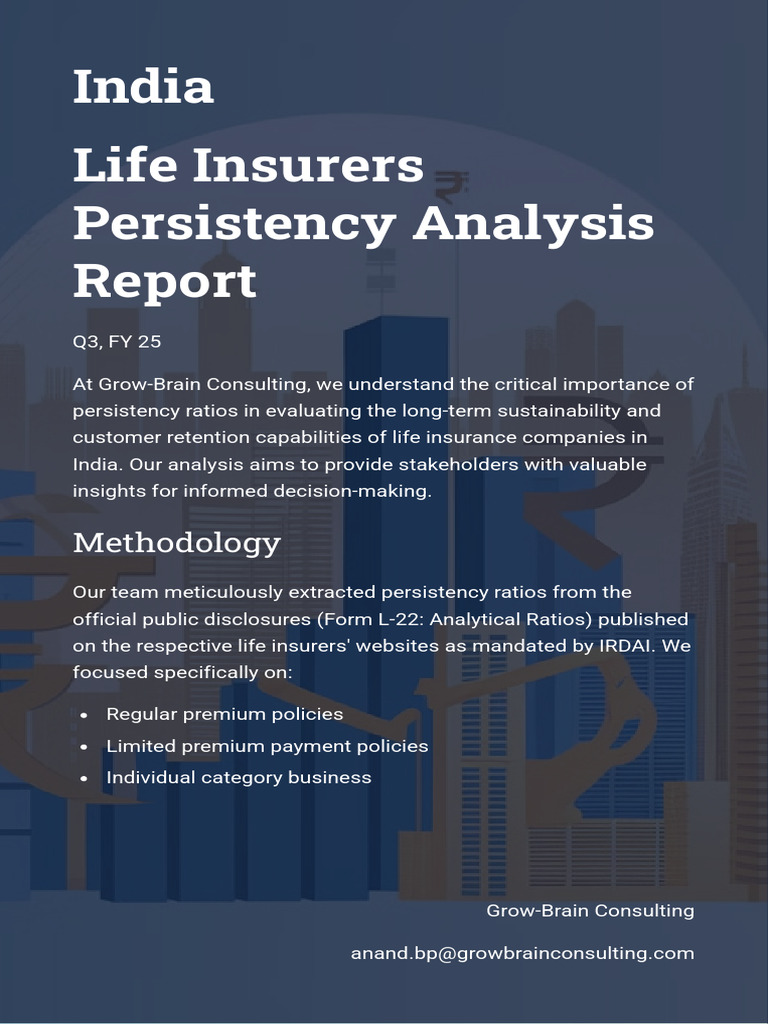 Q3 FY25 Life Insurance Persistency Report | PDF | Insurance | Business