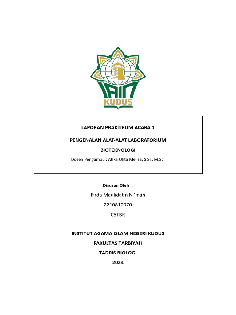 LAPRAK PENGENALAN ALAT-ALAT LABORATORIUM FIX | PDF