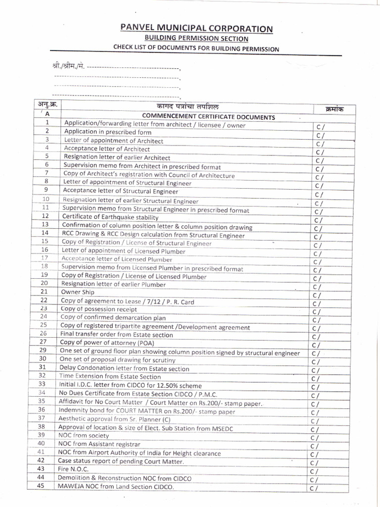 Chick List Panvel Corporetion Submission | PDF