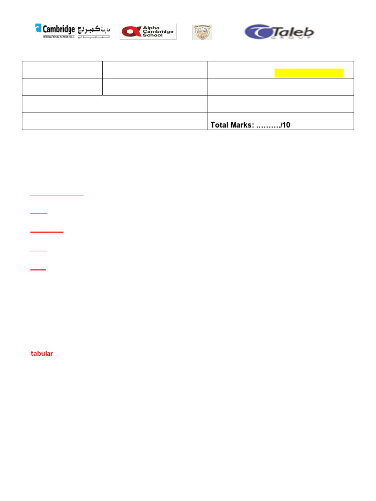 Y7 Week 1-4 Homework Markig Scheme | PDF | Spreadsheet | Microsoft Excel