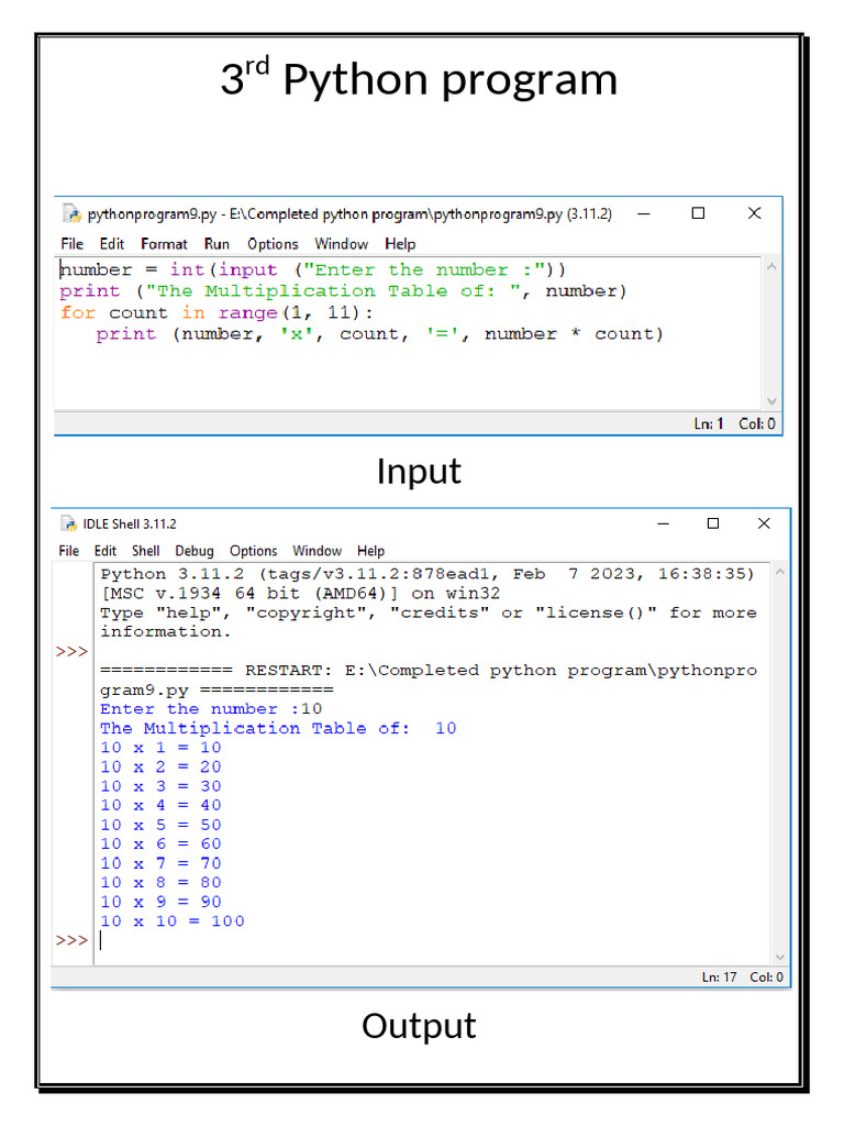 3rd Python Program Page 4 | PDF