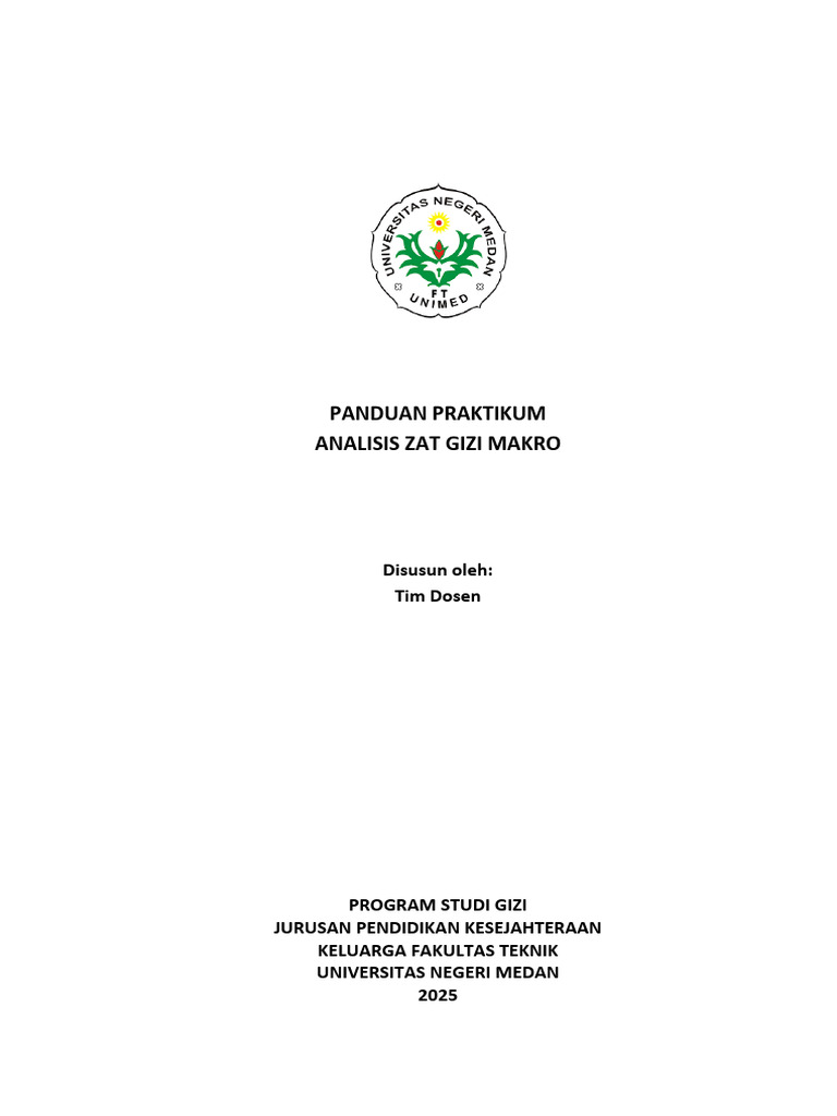 Panduan Praktikum Analisis Zat Gizi Makro Genap TA 2024-2025 | PDF
