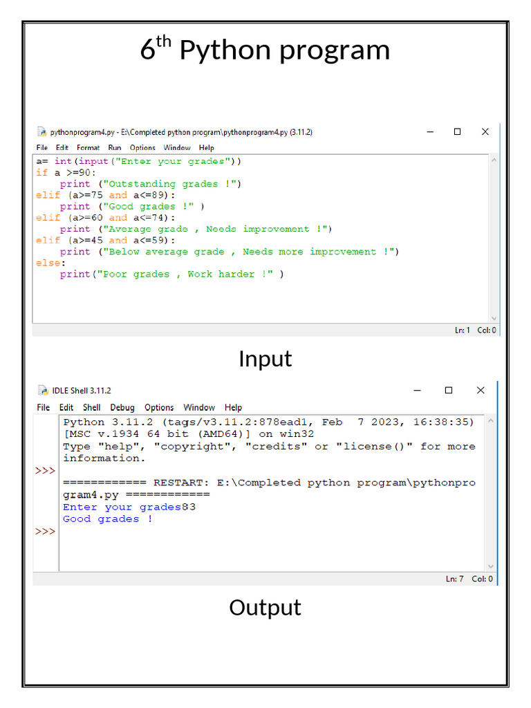6th Python Program Page 7 | PDF