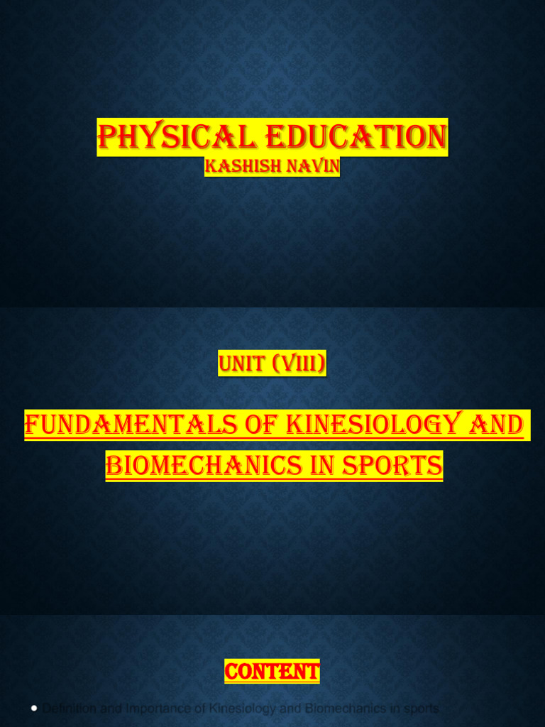 UNIT 8 Kinesiology & Biomechanics | PDF | Anatomical Terms Of Motion ...