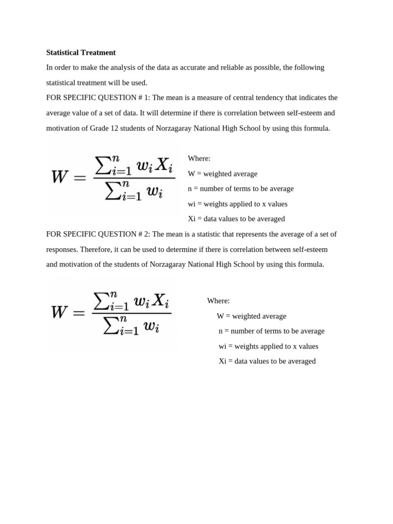 Statistical Treatment of Data | PDF