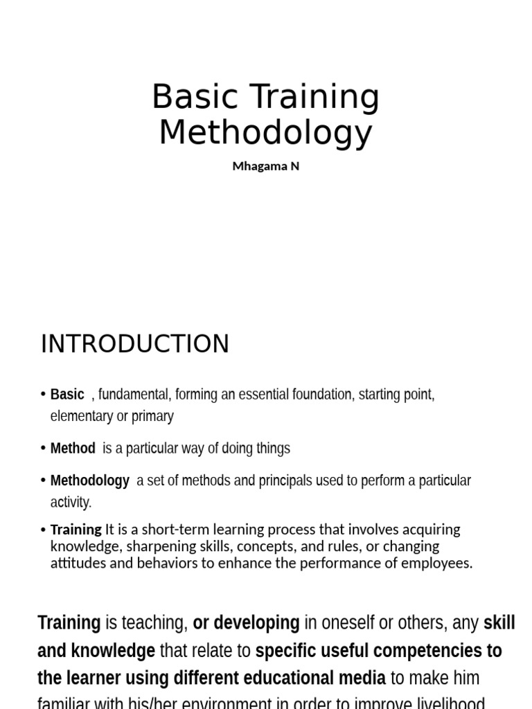 Training Needs Assessment Methodology | PDF | Learning | Employment
