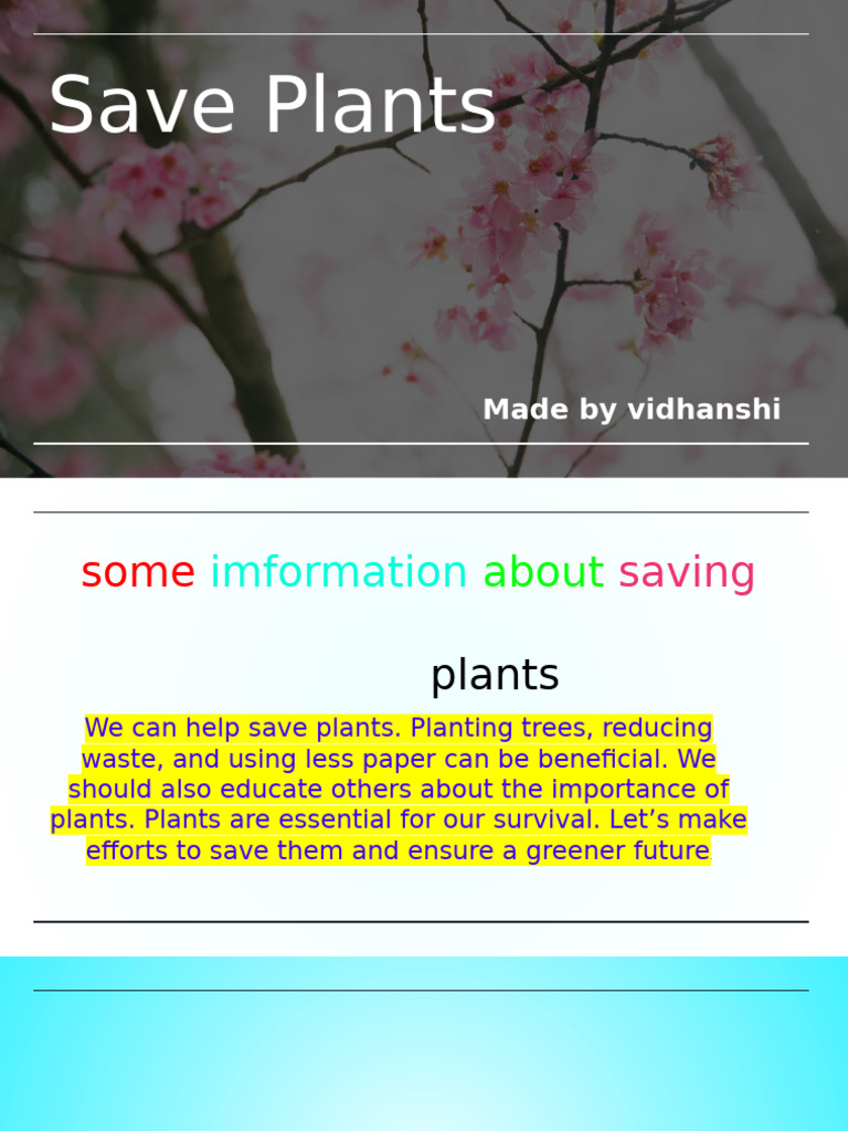 Save Plants | PDF
