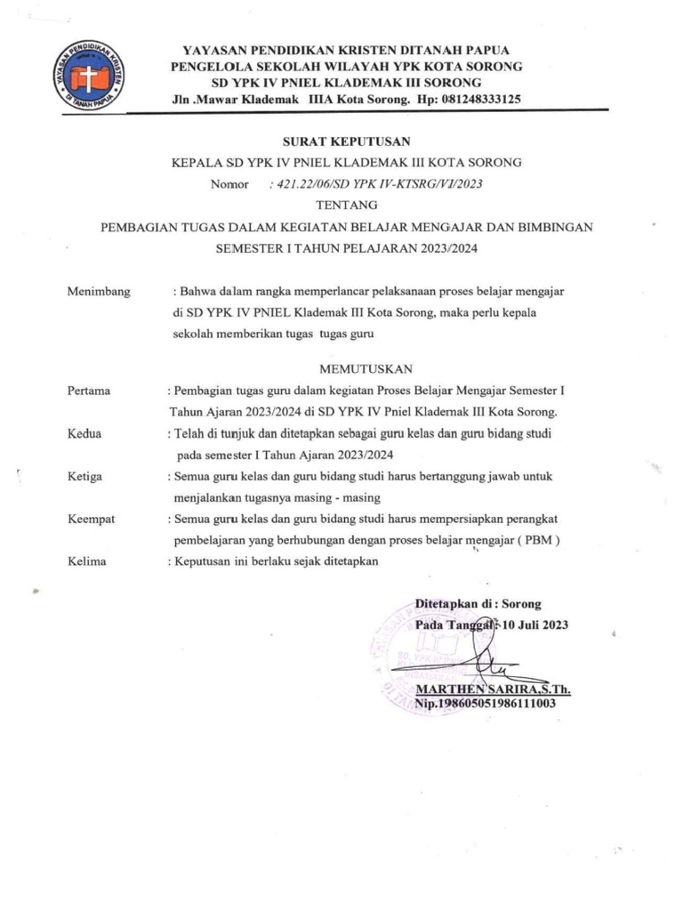 SK Yayasan 2024-2 | PDF