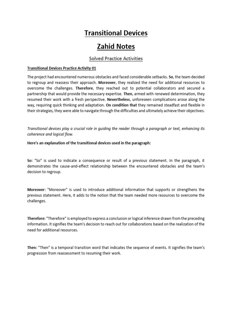 Transitional Devices Activities With Solution and Explanation | PDF | Efficient Energy Use ...