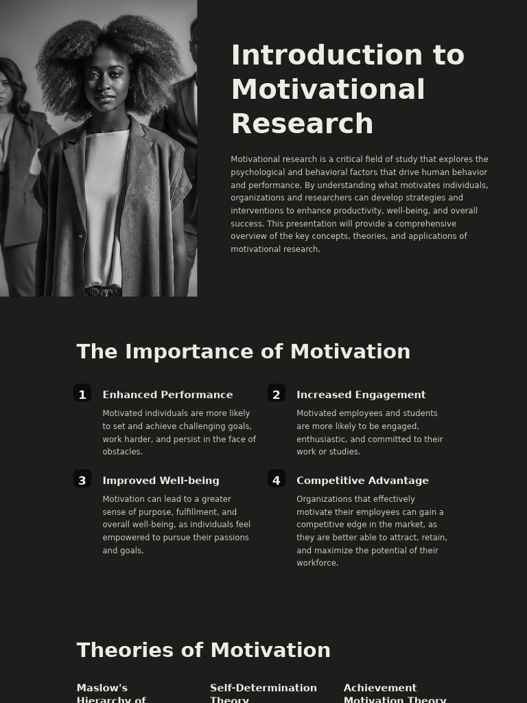 Introduction To Motivational Research | PDF | Motivational | Motivation