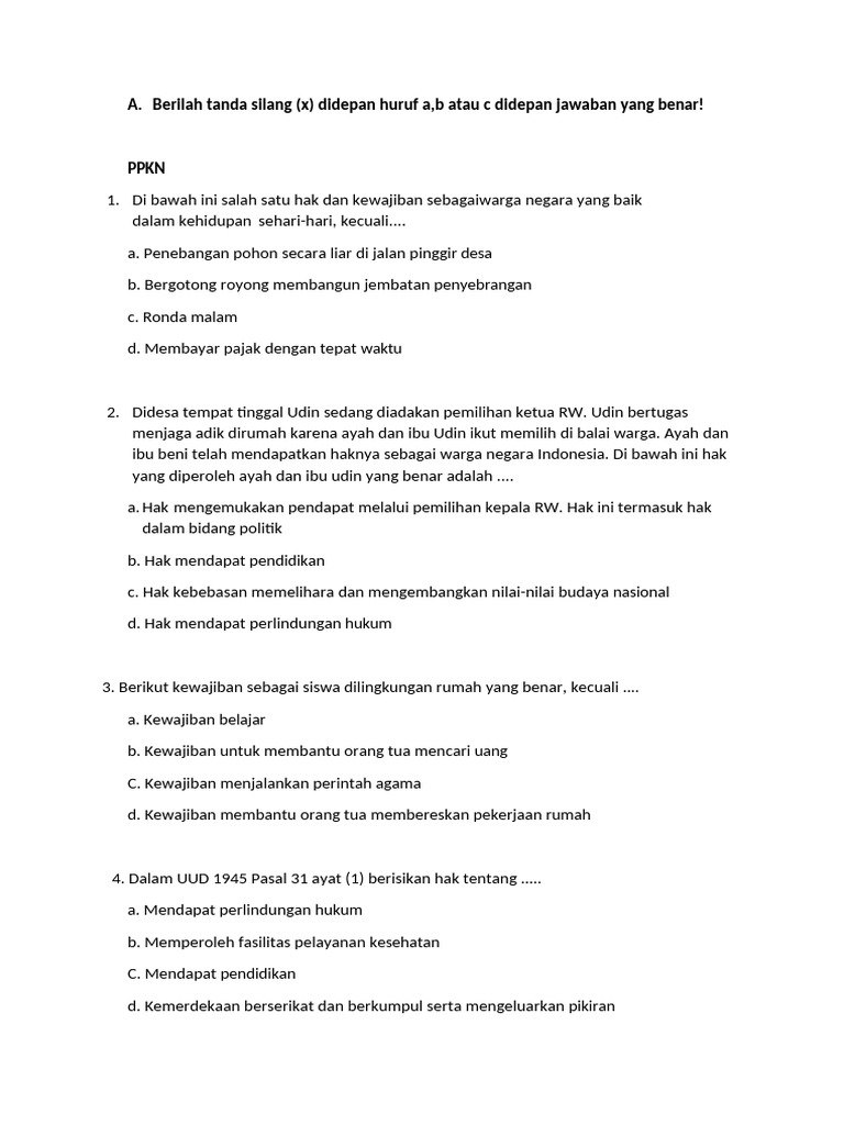 Soal Ujian Tema 6 Kelas 6 | PDF