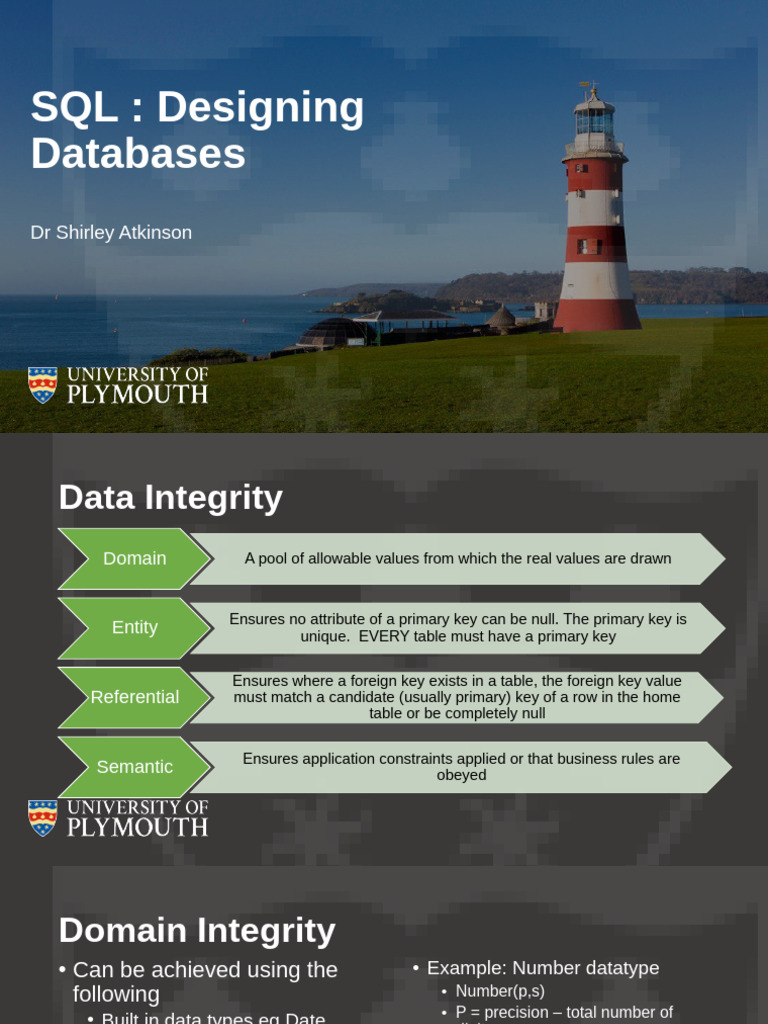 2.0 SQL Designing DBs | PDF | Relational Database | Computer Data