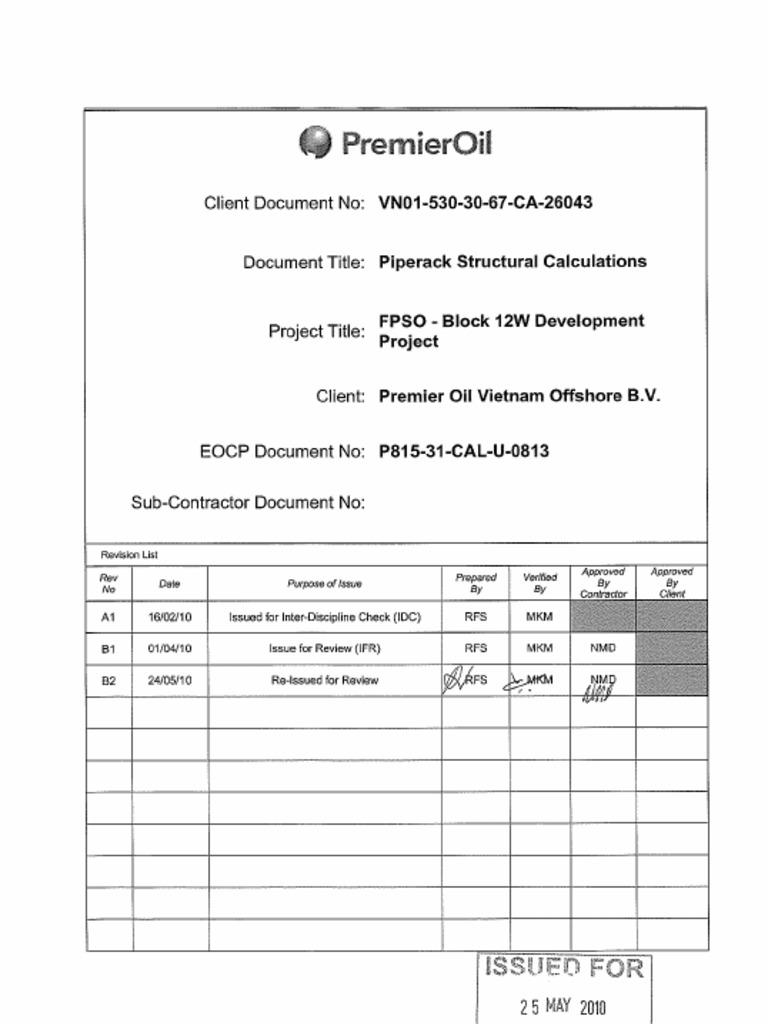 VN01 530-30-67 CA 26043_B2_Piperack Structural Calculations (1) | PDF
