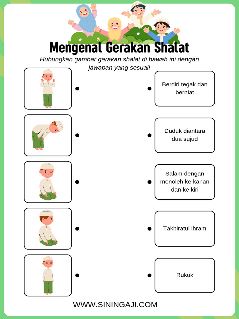 Worksheet Tracing Gerakan Shalat | PDF